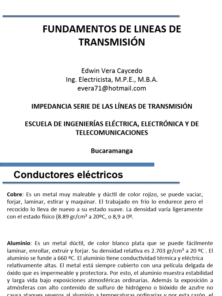 Fundamentos de Líneas de Transmisión | PDF | Resistencia Eléctrica y ...