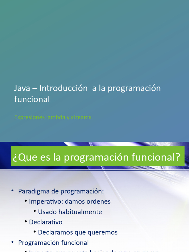 Java - Programacion Funcional | PDF | Programacion Funcional | Lenguaje de programación