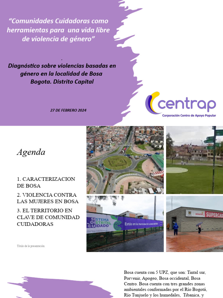 Taller Socialización Diagnóstico Bosa | PDF | Violencia doméstica | Bogotá