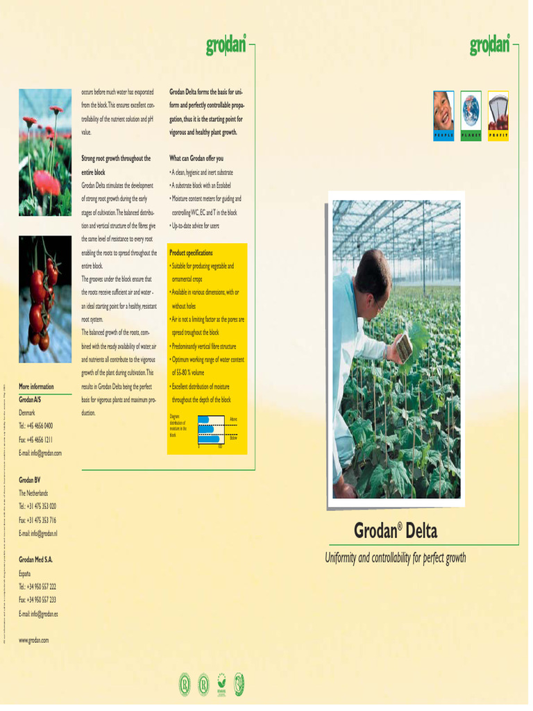 Grodan Delta: Optimal Growth Substrate | PDF | Water | Mathematical ...