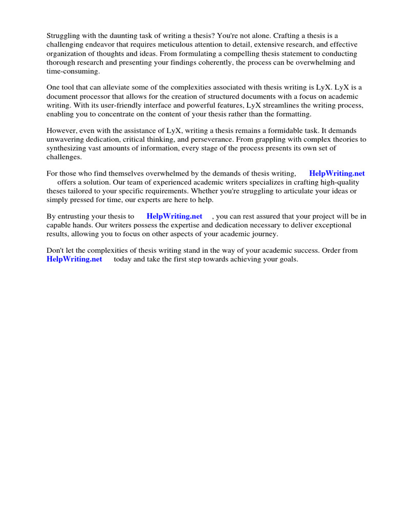 Writing Thesis With Lyx | Download Free PDF | Te X | Thesis