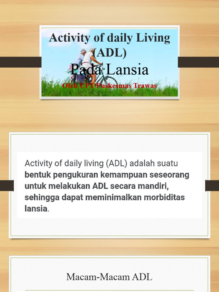 Activity of Daily Living (ADL) | PDF