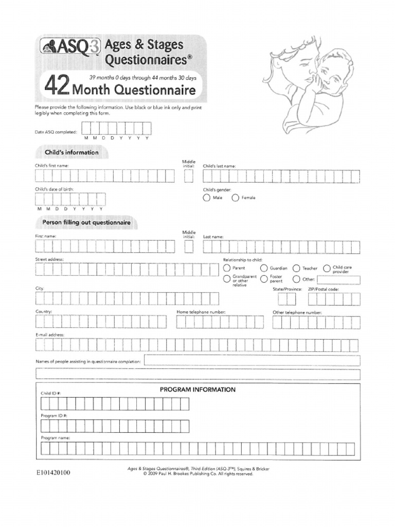 ASQ 3 42 Months | PDF