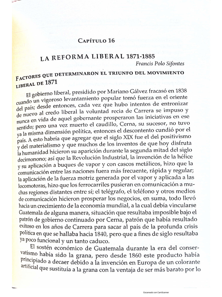 Cap.16.La Reforma Liberal | PDF