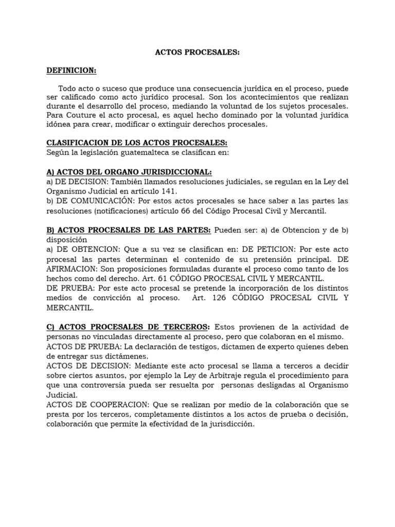 ACTOS PROCESALES.4 | PDF | Ley procesal | Demanda judicial