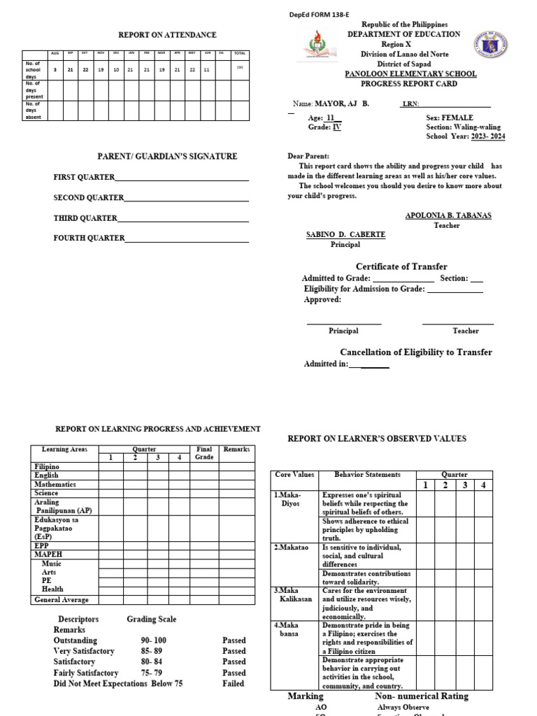 Report Card NEW | PDF