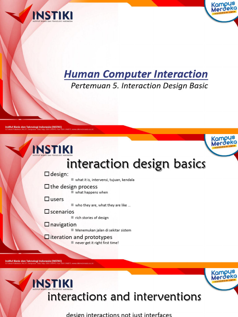 Pertemuan 5. Interaction Design Basic (part 1) | PDF | Human–Computer Interaction | Design