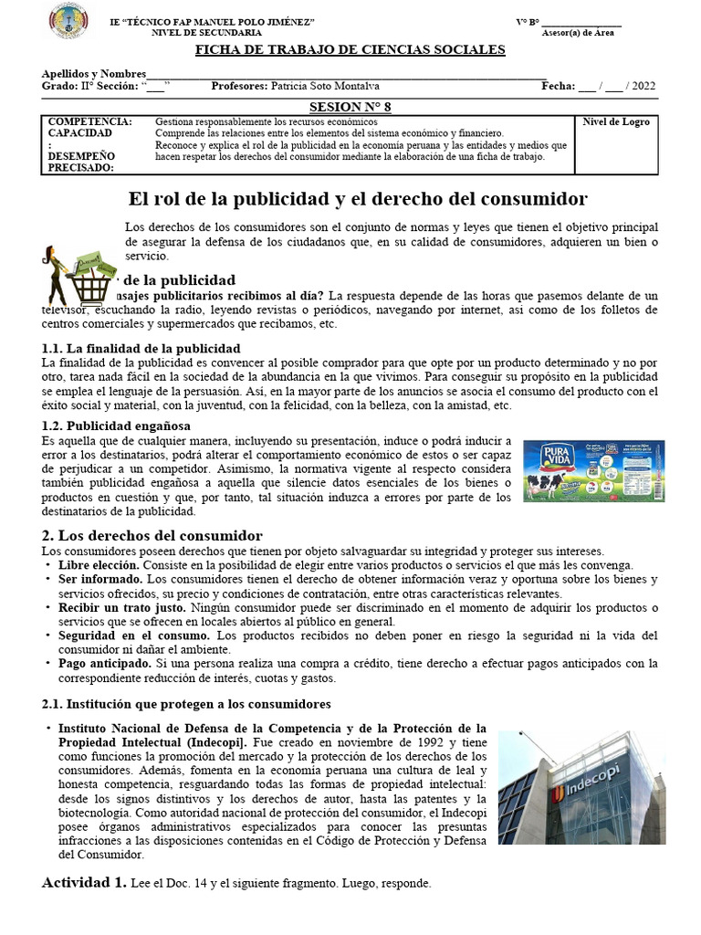 F8 -Derechos del consumidor | PDF | Los consumidores | Publicidad