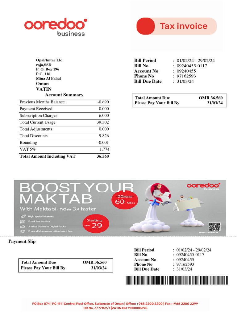 Invoice February 2024 | PDF | Computing | Telecommunications