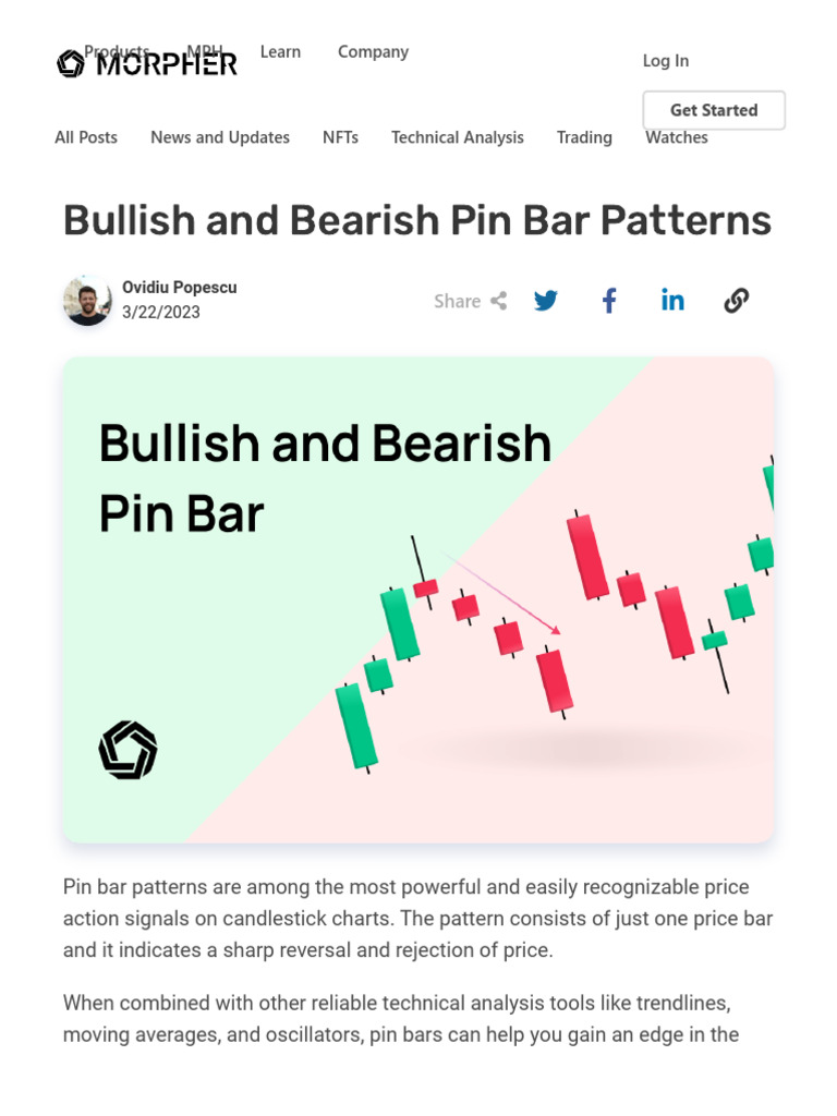 Bullish and Bearish Pin Bar Patterns | PDF | Market Trend | Technical ...