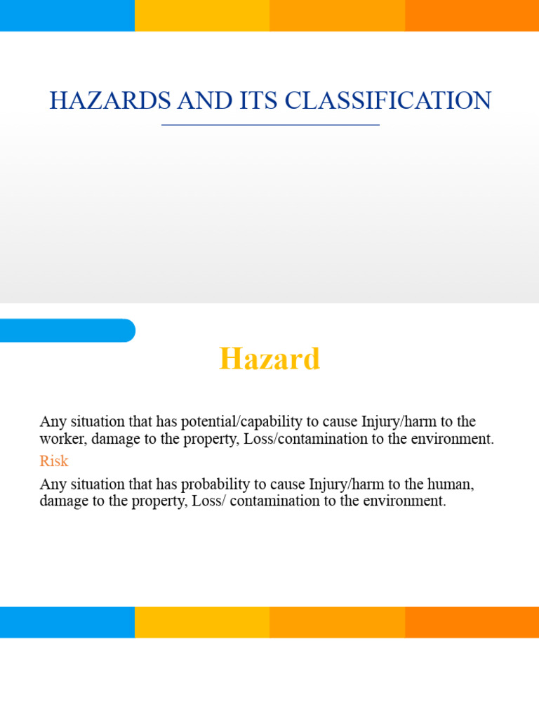 Hazard and Its Classification | PDF | Hazards | Personal Protective ...