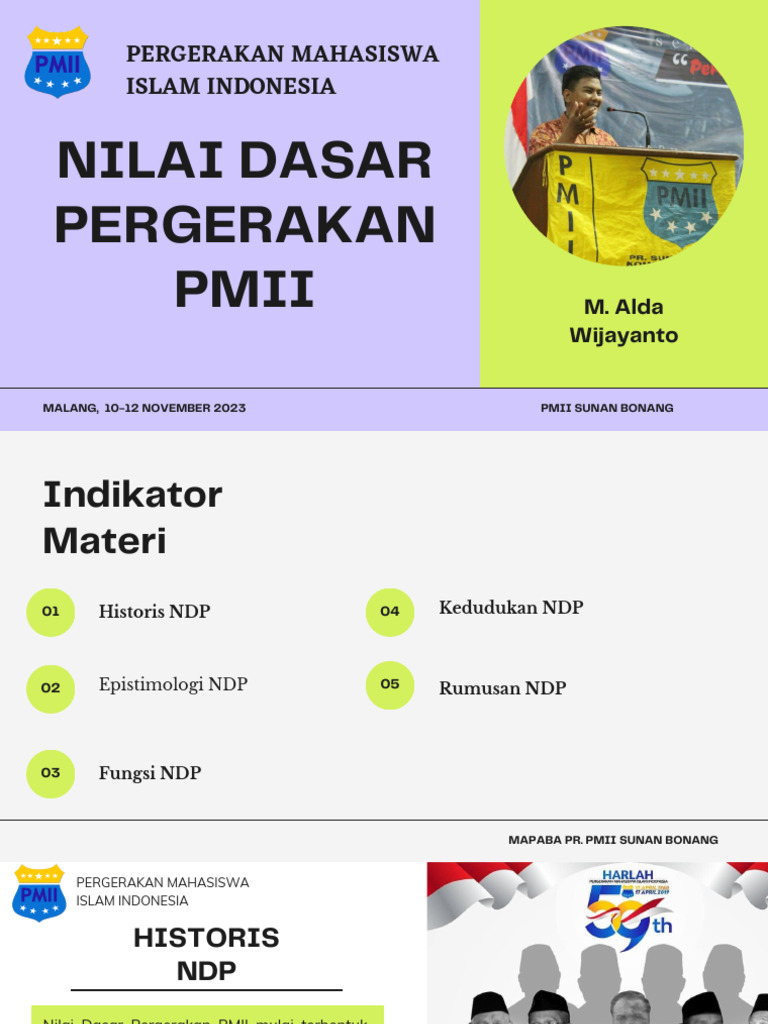 Nilai Dasar Pergerakan - PR. PMII SUNAN BONANG | PDF
