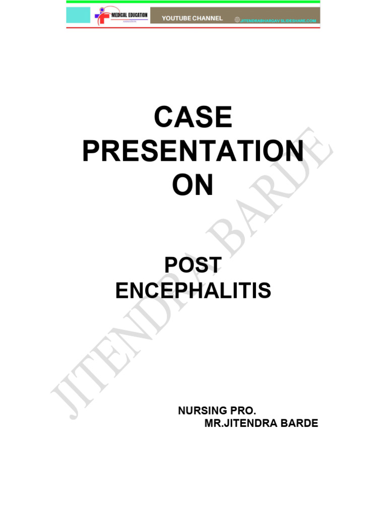 POST ENCEPHALITIS PDF | PDF | Central Nervous System | Senses