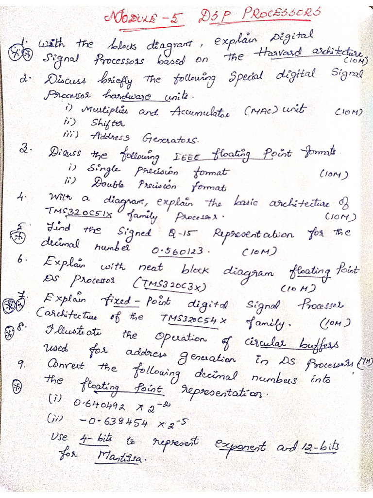 Module 5 DSP Processors QB | PDF