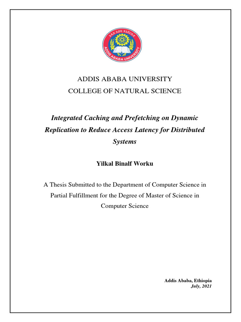 Yilkal Binalf 2021 | PDF | Cache (Computing) | Distributed Computing