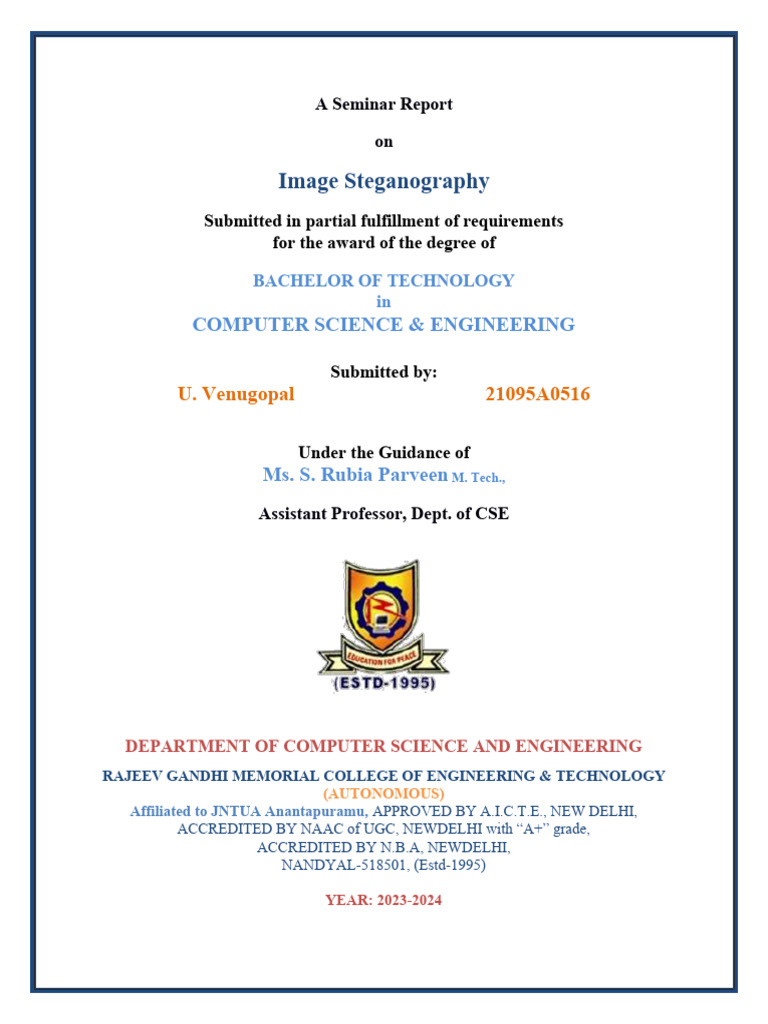 Final Seminar Report Pdf Cryptography Encryption