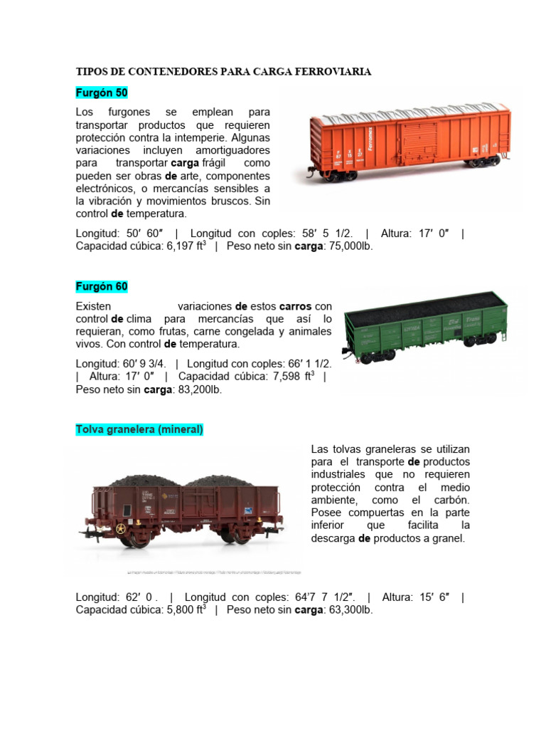 Tipos de Contenedores para Carga | PDF