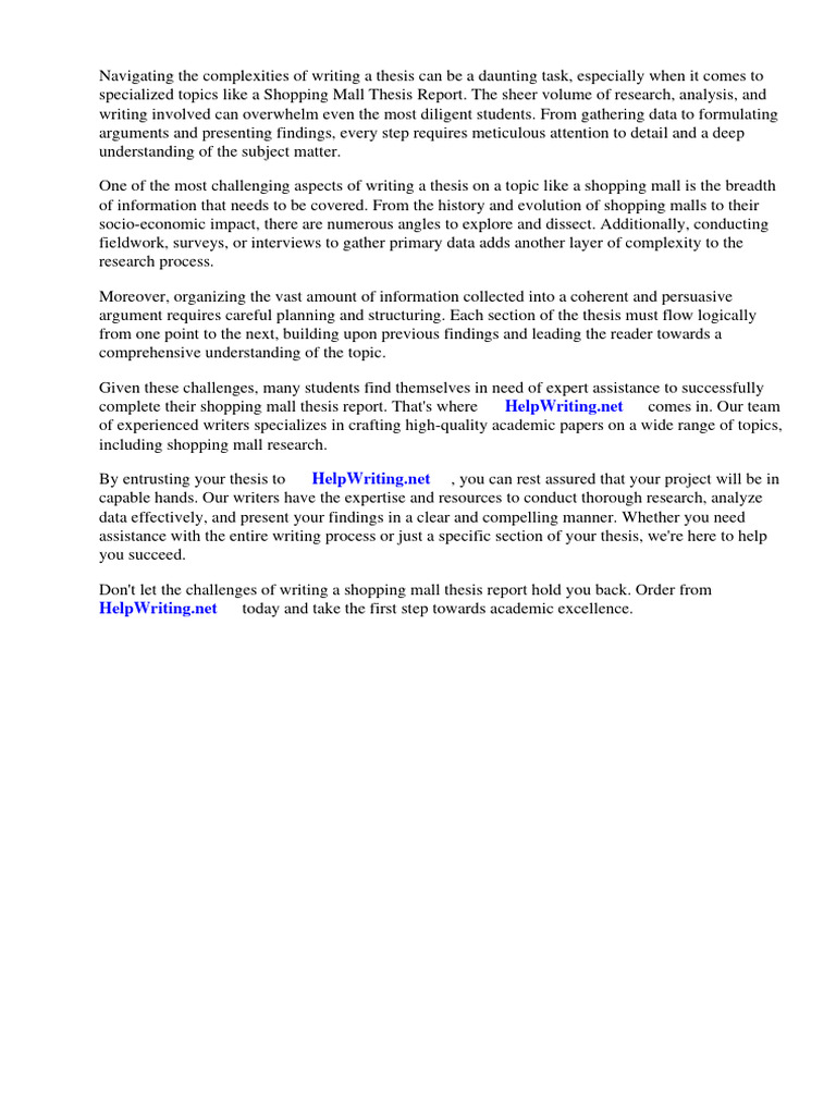 Shopping Mall Thesis Writing Guide | PDF | Adobe Photoshop | Social Media
