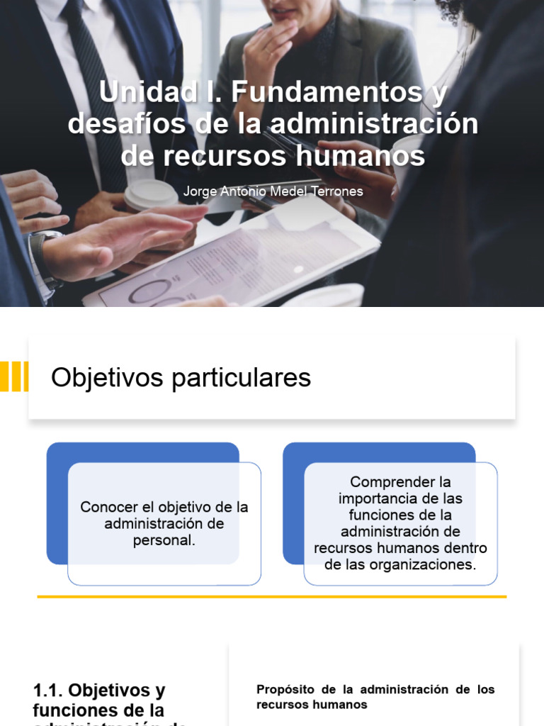 Unidad I. Fundamentos y Desafíos de La Administración de Recursos Humanos | PDF | Gestión de ...