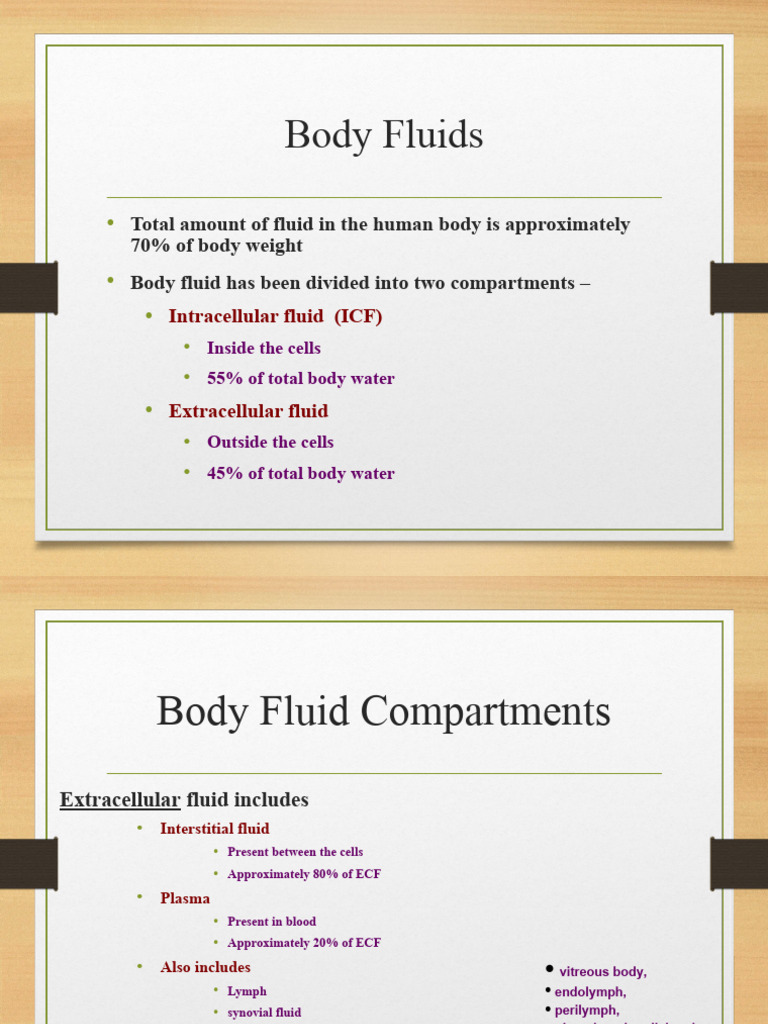 Lesson 9 Body Fluid (1) | PDF | Physiology