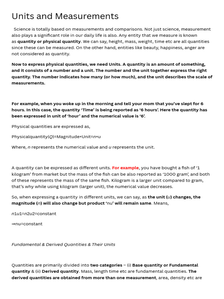 physics | PDF | International System Of Units | Mole (Unit)