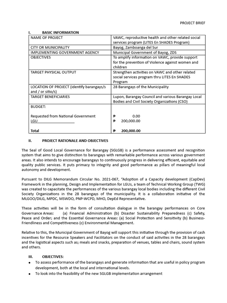 Project Brief | PDF | Governance | Economies