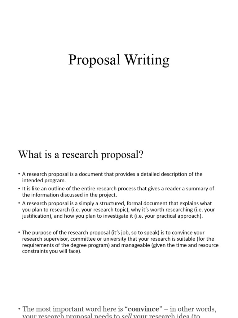 Proposal Writing | PDF | Request For Proposal | Thesis
