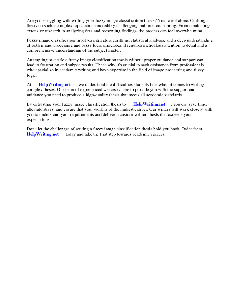 Fuzzy Image Classification Thesis | PDF | Fuzzy Logic | Cluster Analysis