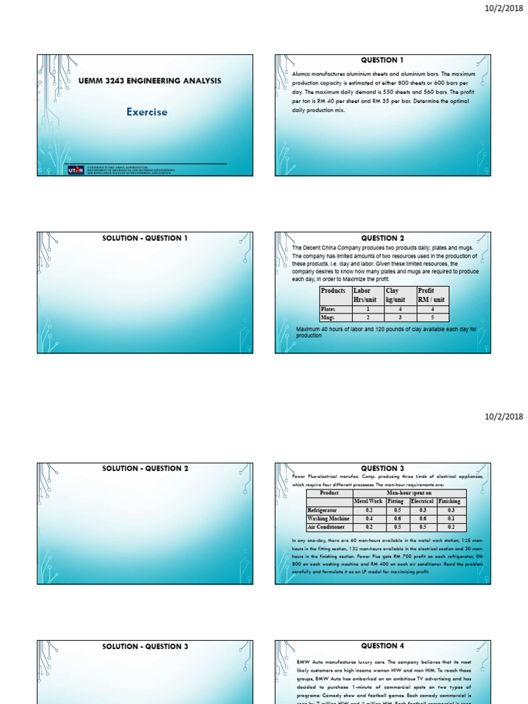 Exercise 1 | PDF | Secondary Sector Of The Economy