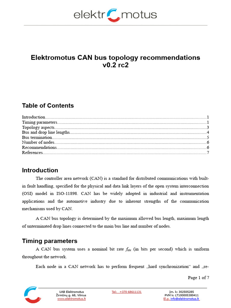 CAN Bus Topology Guide | PDF | Network Topology | Osi Model