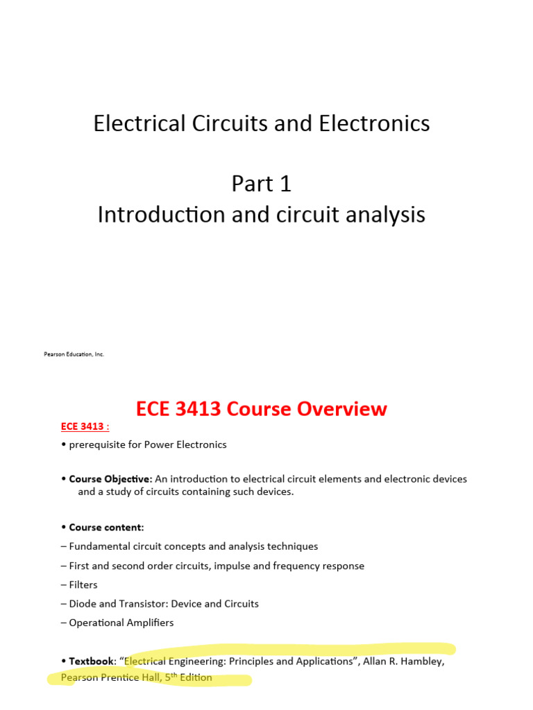 Electrical Circuits and Electronics | PDF | Electricity | Electric Current