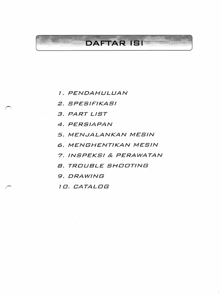 Daftar Isi Powder | PDF