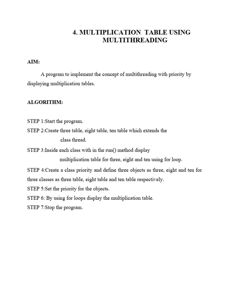 Prg4 | PDF | Thread (Computing) | Computer Programming