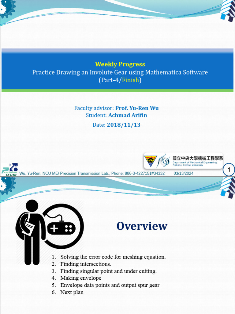 4-181030-Practice Drawing Involute Gear Using Mathematica | PDF | Gear | Matrix (Mathematics)