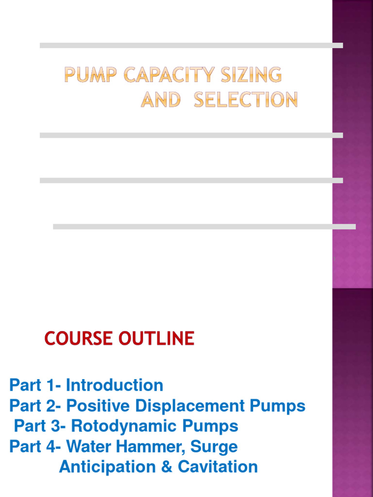 Pump Sizing Selection | PDF | Pump | Chemistry