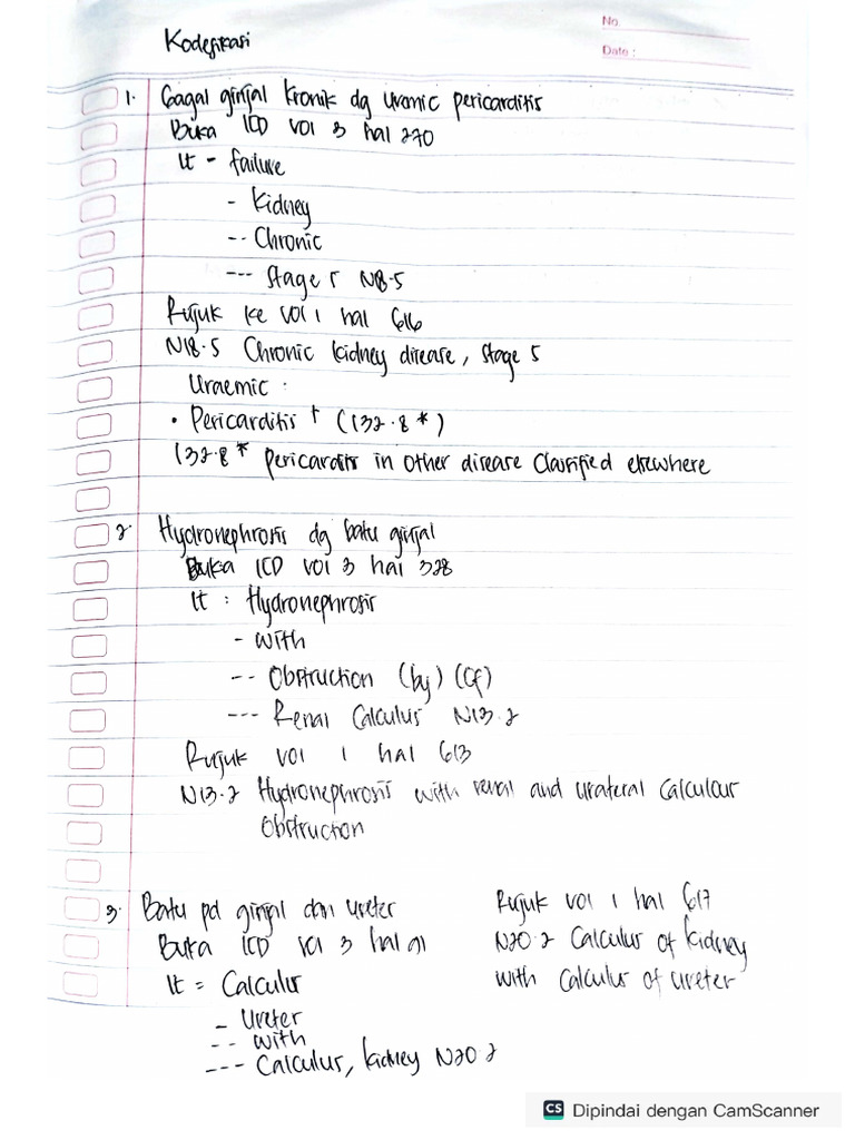 Koding Sistem Urinary | PDF