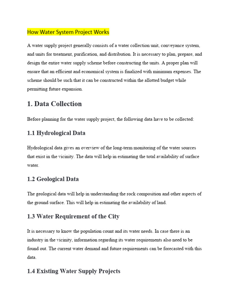 How Water System Works | PDF | Water | Water Supply