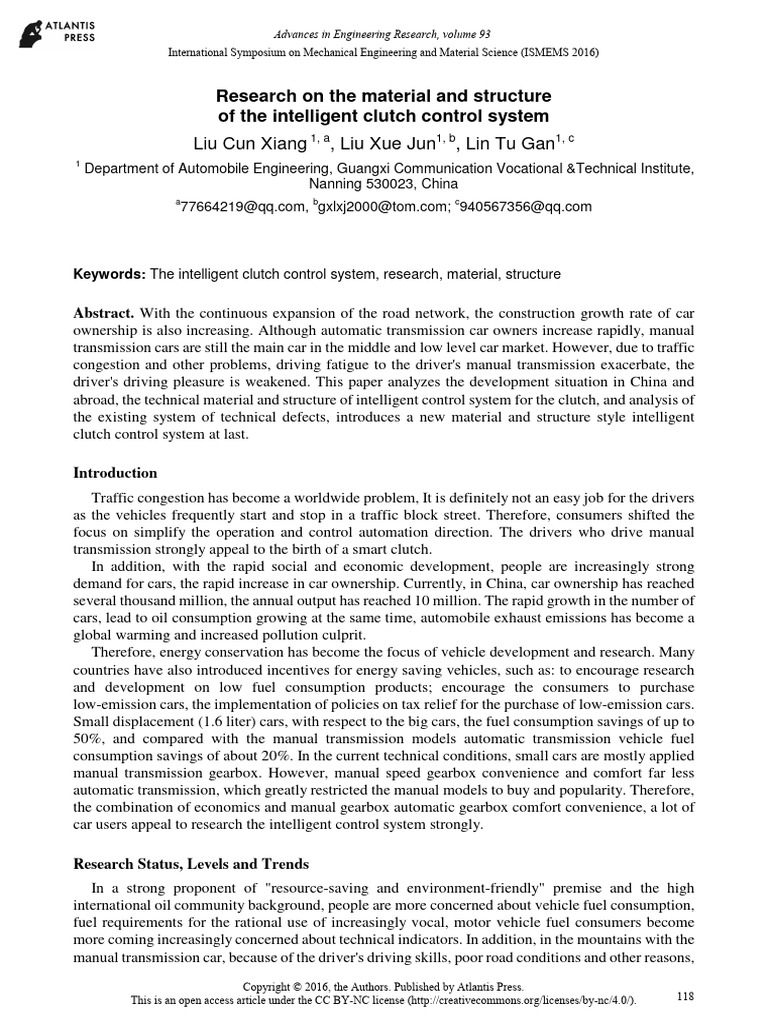 Liu Cun Xiang, Liu Xue Jun, Lin Tu Gan: Research On The Material and Structure of The ...
