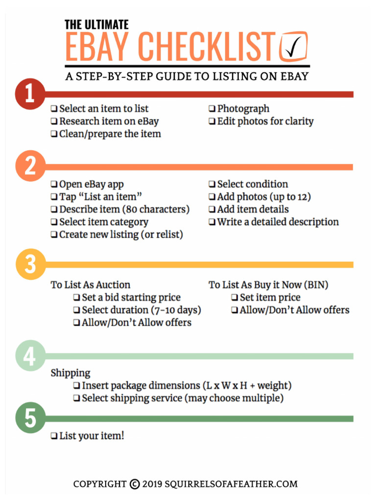 Ebay Checklist PDF | PDF