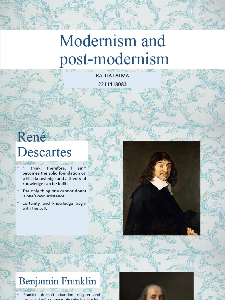 Modernism and Post-Modernism | PDF | Postmodernism | Truth