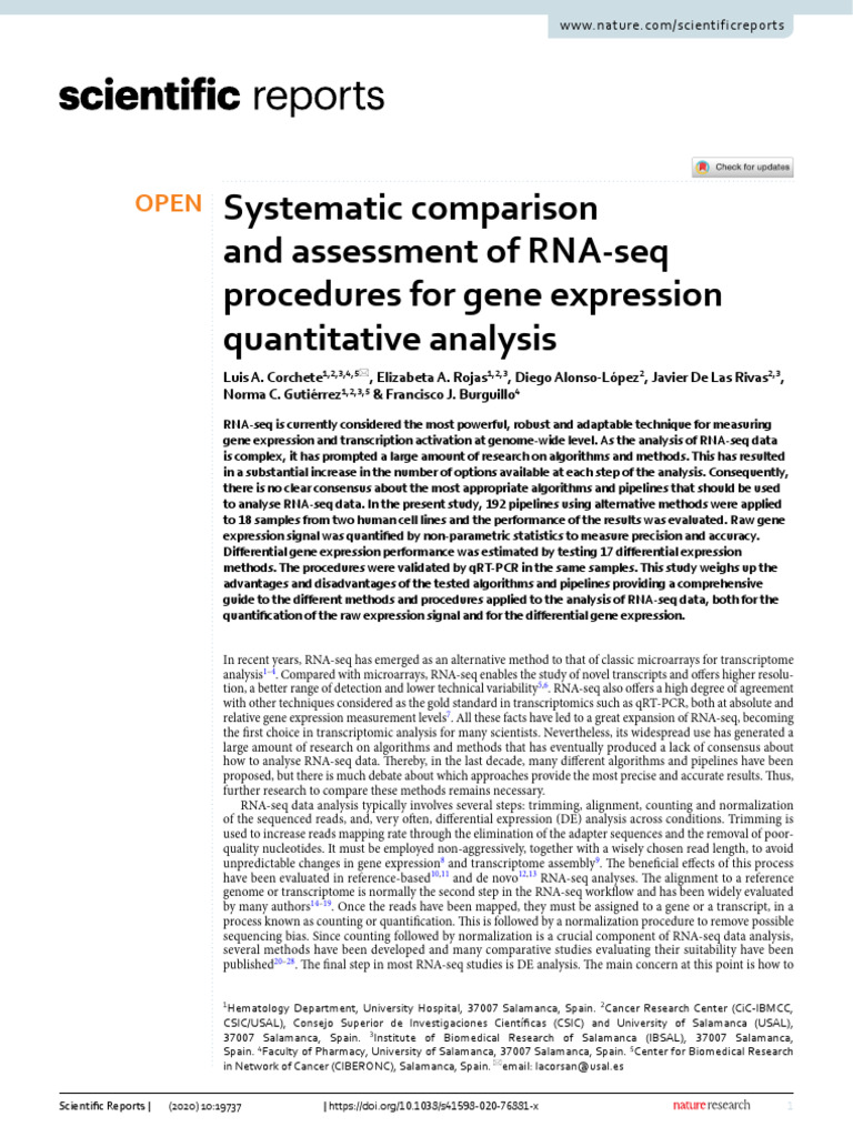 Systematic Comparison and Assessment of RNA Seq Procedures For Gene Expression Quantitative ...