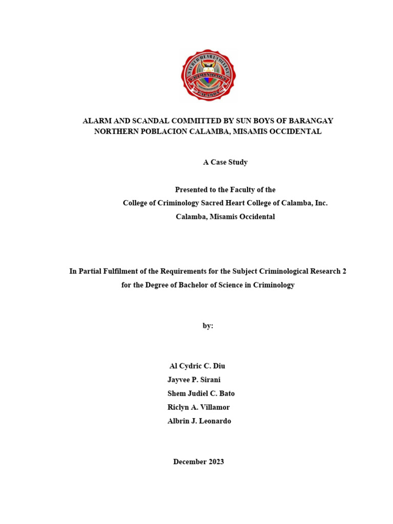 Alarming Gang Scandal in Calamba | PDF | Policy | Gang