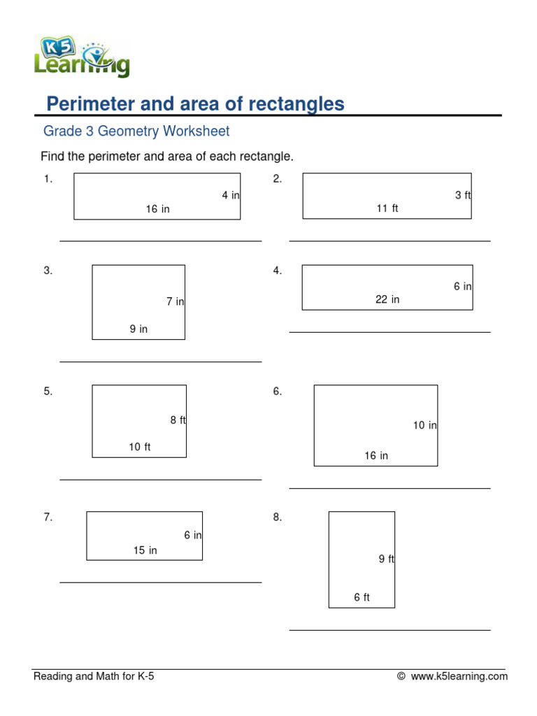 grade-3-geometry-area-perimeter-rectangles-a | PDF | Area | Elementary ...