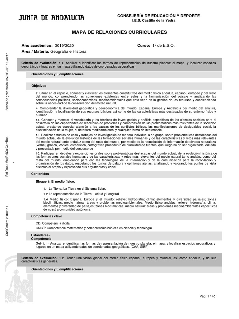 Gestion Del Mapa de Relaciones | PDF | Geografía | Entorno natural