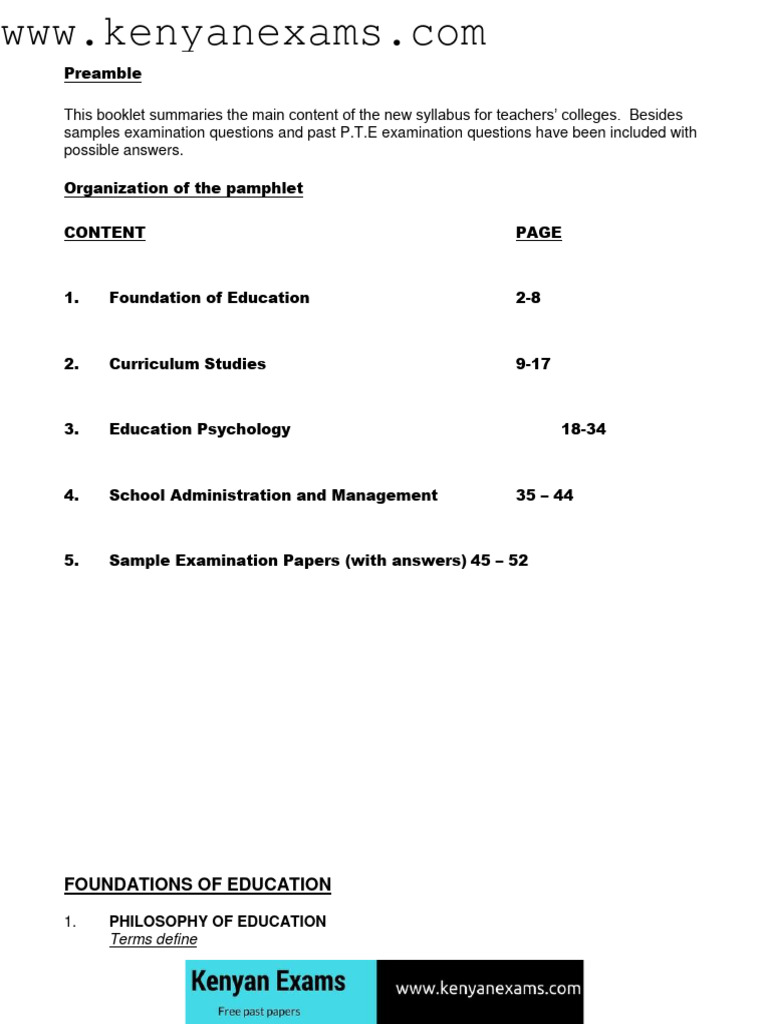 Education Notes For DPTE AND DECTE | PDF | Teachers | Curriculum