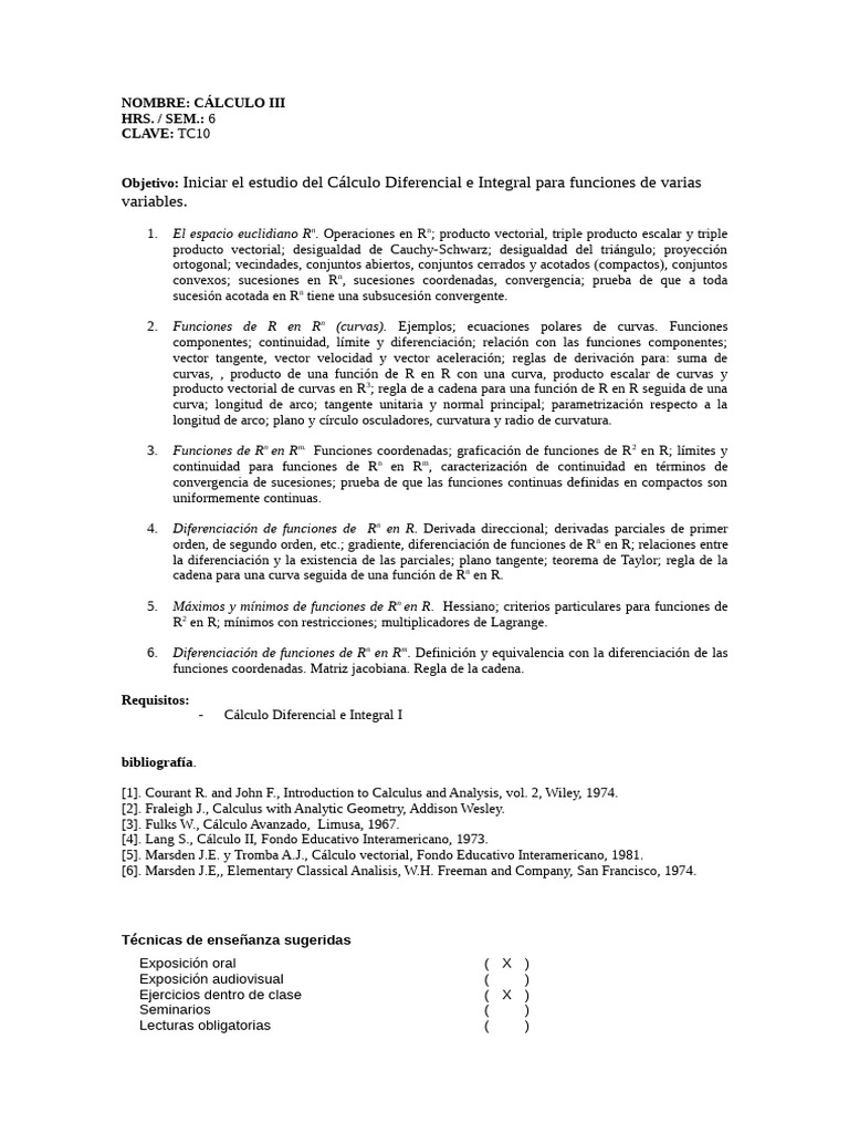 TC10 Calculo 3 | PDF | Curva | Vector Euclidiano