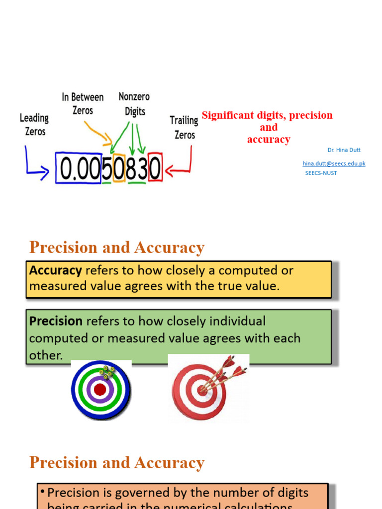 Significant Digits, Precision and Accuracy | PDF | Significant Figures ...