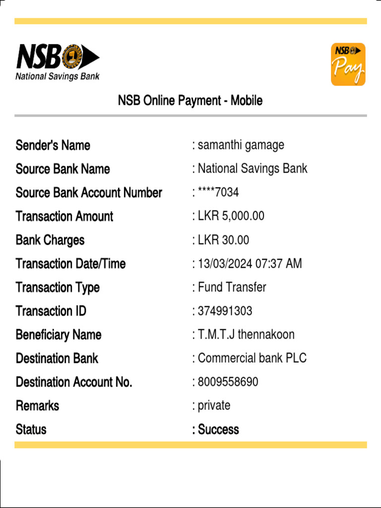 Transaction PDF | PDF