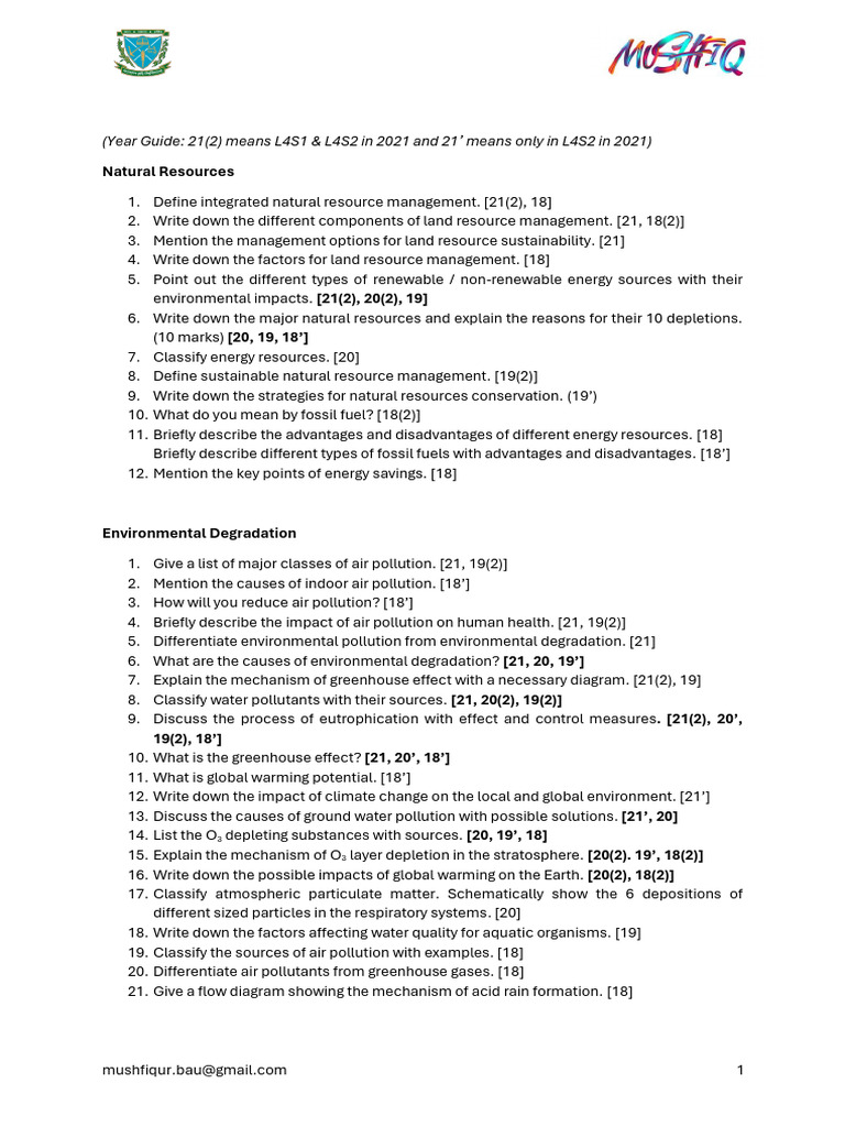 ENVSC Q Analysis | PDF | Biodiversity | Earthquakes