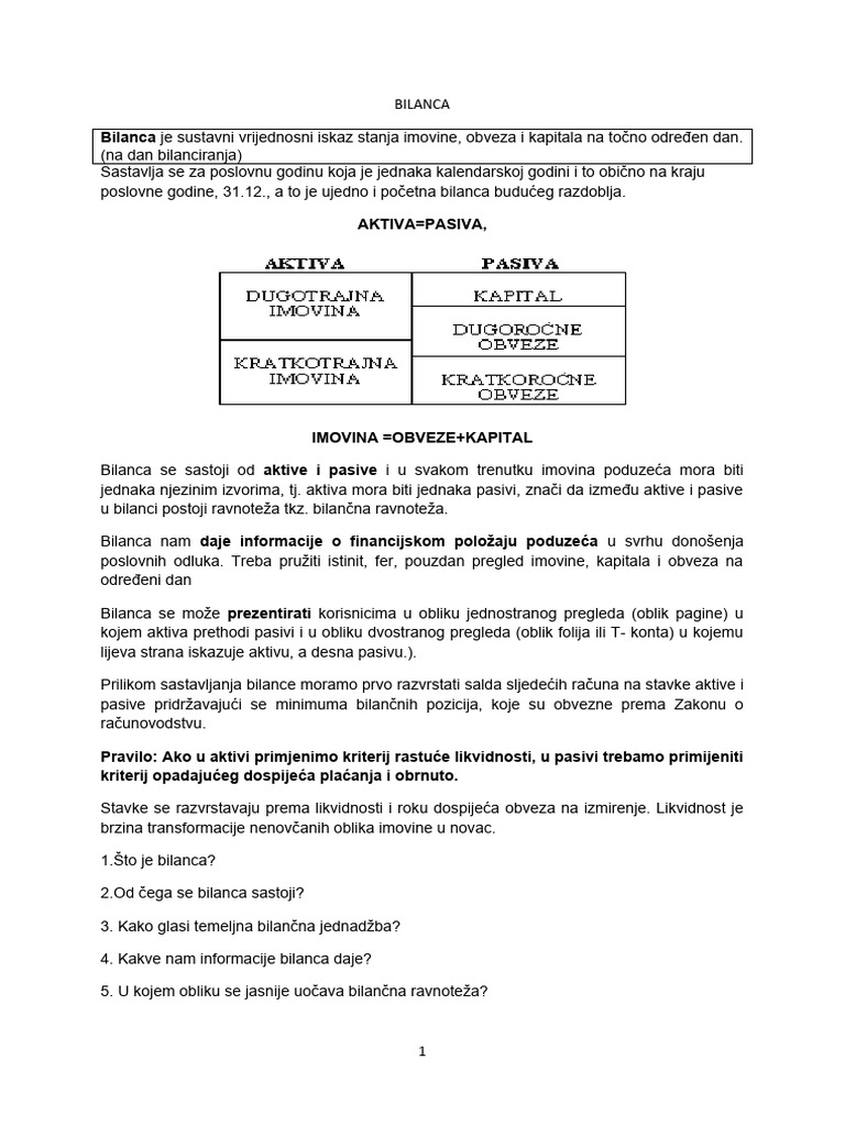 Bilanca - I - Bilancne - Promjene-Primjeri - Za - Vjezbu 2 | PDF